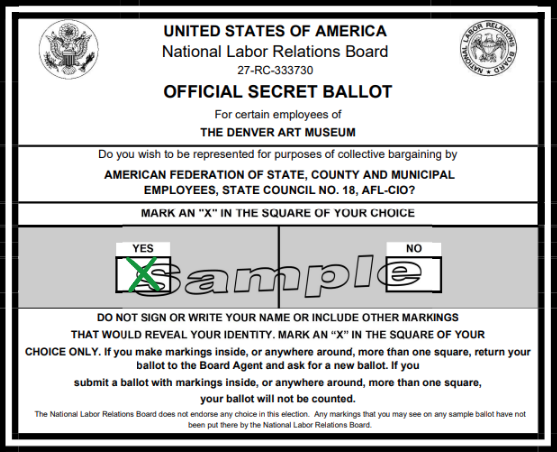 voting ballot sample